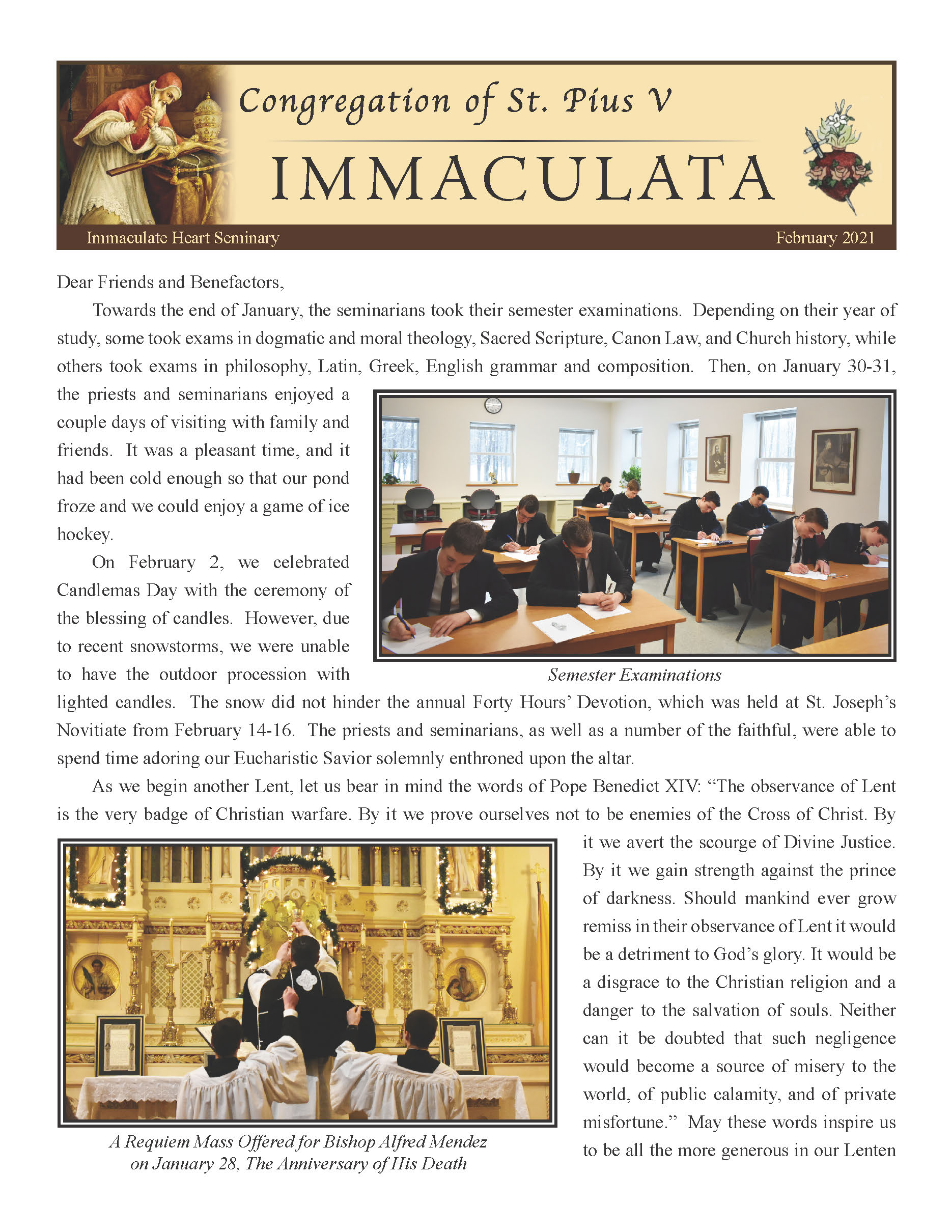 February Immaculata 2021 | Congregation of St. Pius V